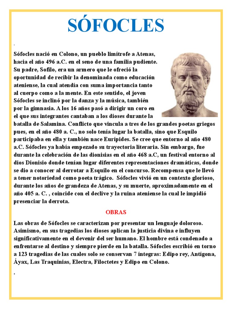 SÓFOCLES | PDF | Esquilo | Sófocles