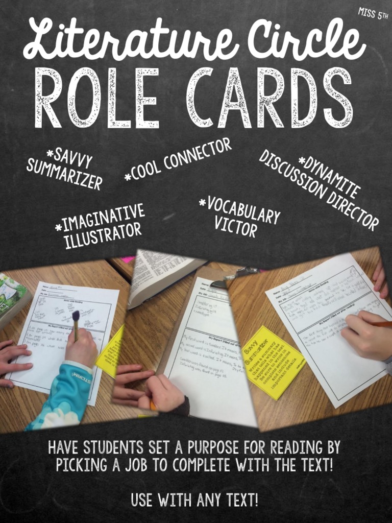 LiteratureCircleRoleCards 1 | PDF | Classroom | Cognitive Science