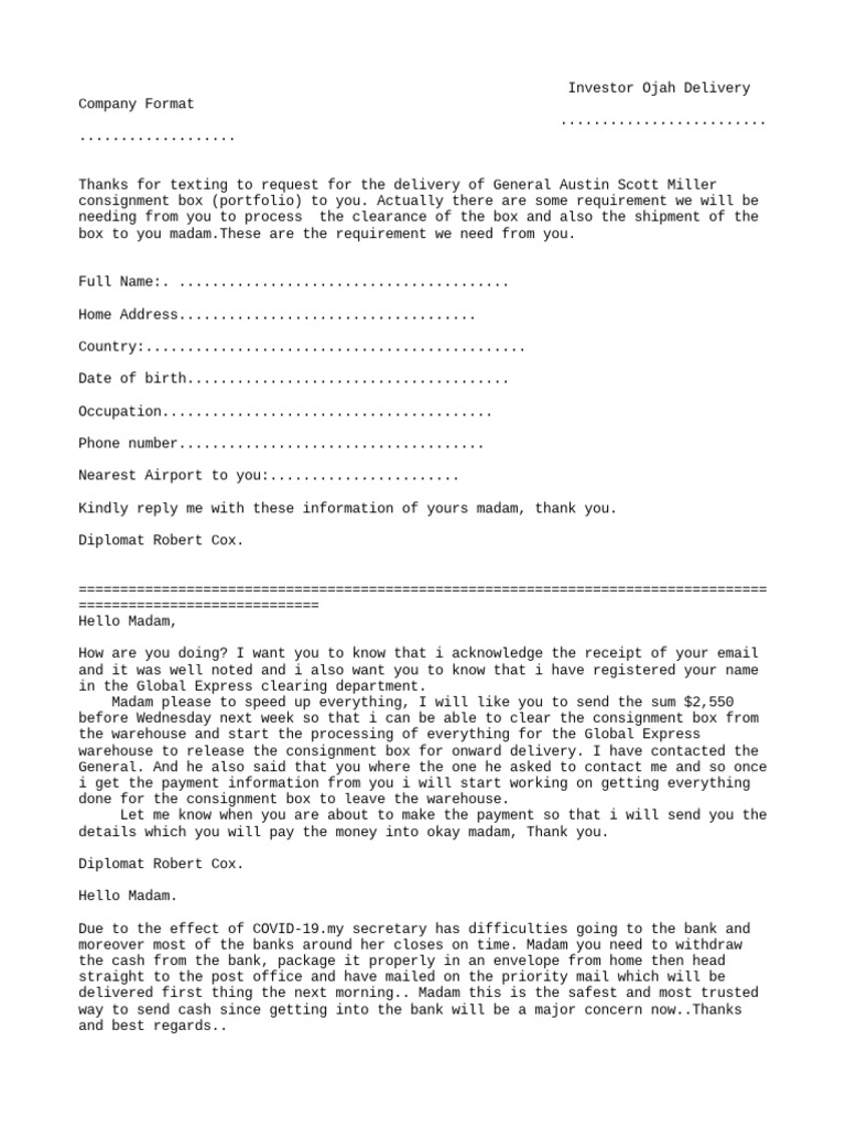 Ojah Delivery Format | PDF | United States Postal Service | Mail