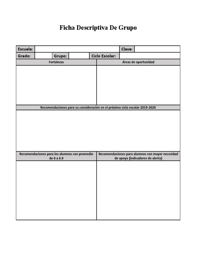 Ficha Descriptiva Ejemplos | PDF