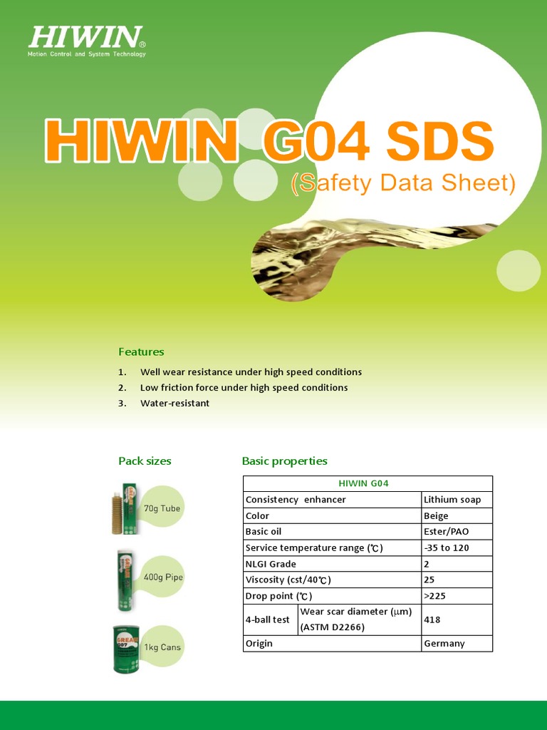 Hiwin-G04 SDS 20210107 Usa | PDF | Dangerous Goods | Toxicity