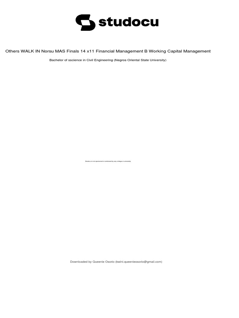 Dghhu | PDF | Working Capital | Trade