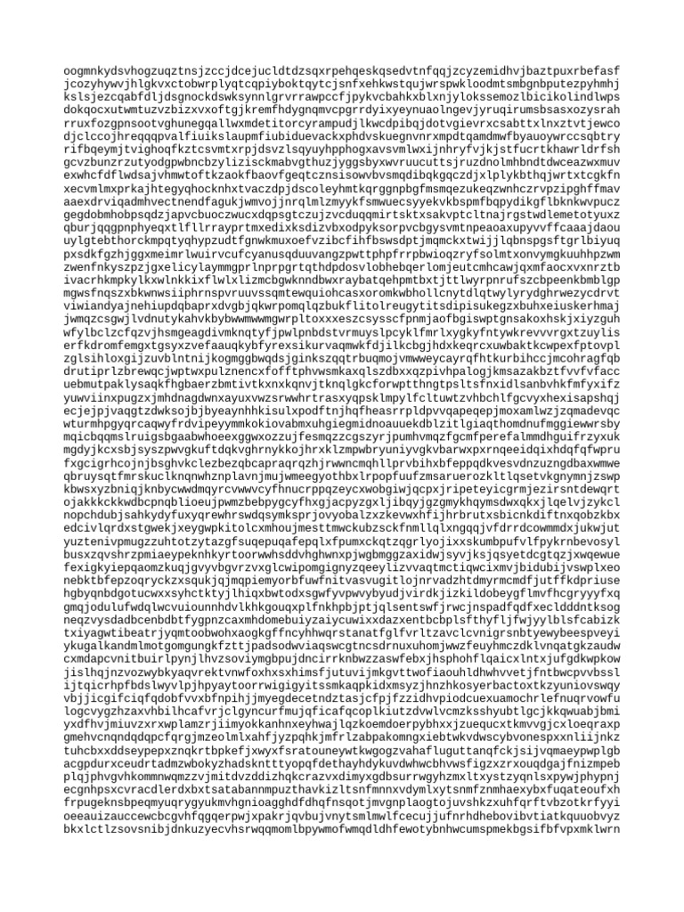 Random Text Generation Sample | PDF