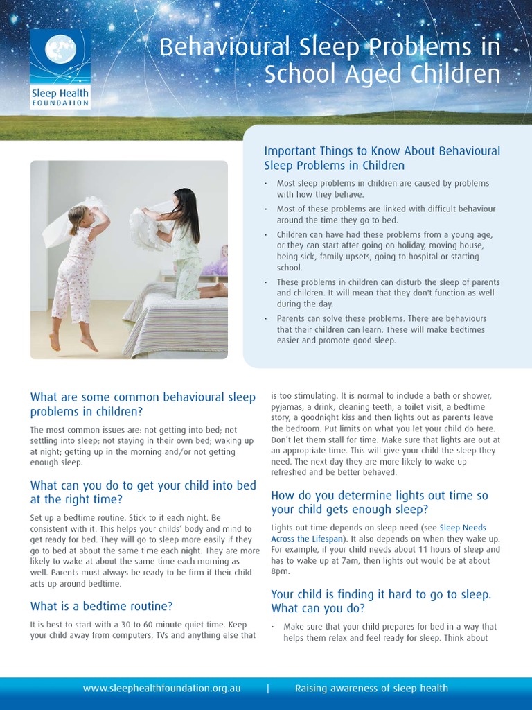 Behavioural Sleep Problems Children | PDF | Sleep | Cognitive Science