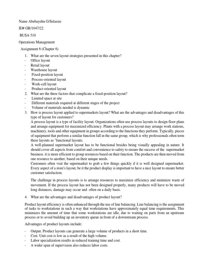 Assignment 6 Chapter 6 | Download Free PDF | Inventory | Retail