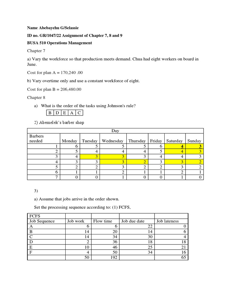BUSA 510 Assignment # 7,8,& 9 | PDF | Economies | Business BUSA 510 Assignment # 7,8,& 9 | PDF | Economies | Business
