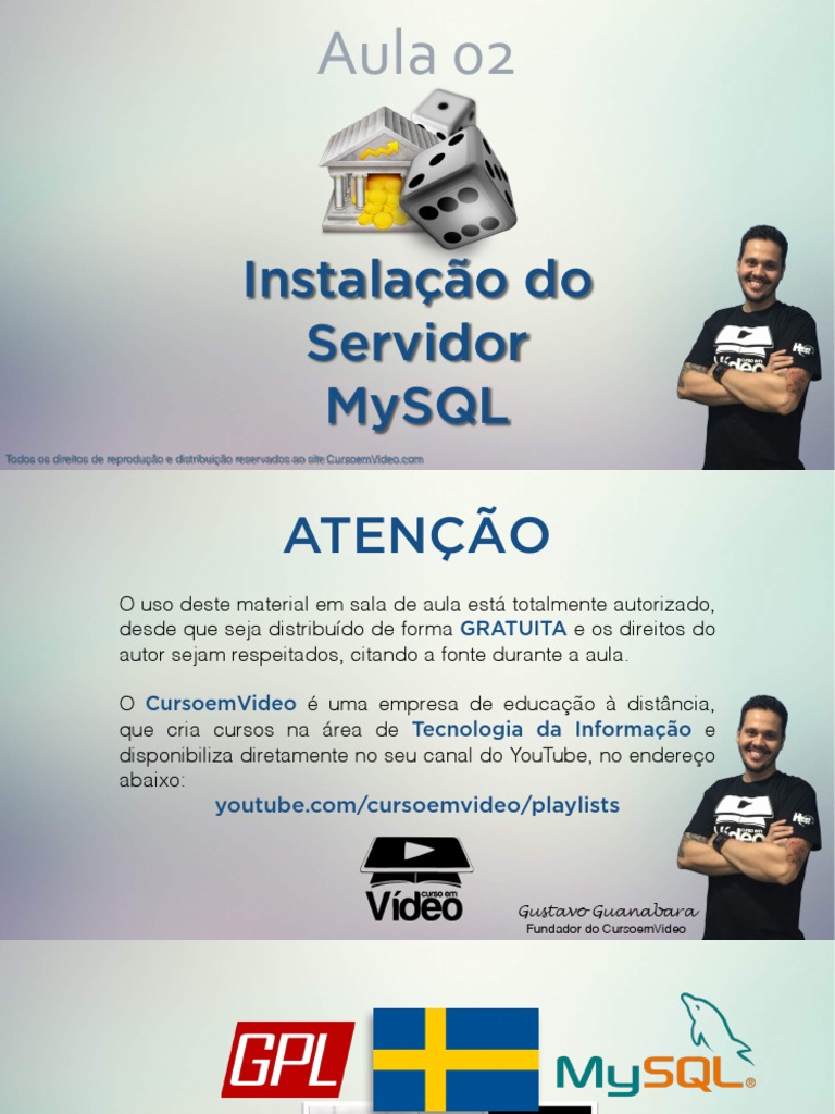 Mysql - Gustavo Guanabara PDF | PDF | YouTube | Dados de computador