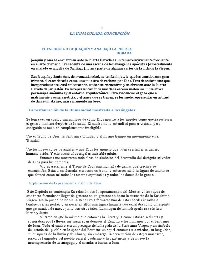 Inmaculada Concepcion 1 PDF | PDF | María, madre de Jesús | Elijah