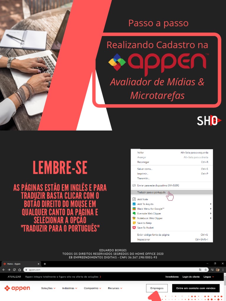 AP - Ebook - Cadastro para Avaliador e Micro Tarefas - Appen PDF | PDF | Informática