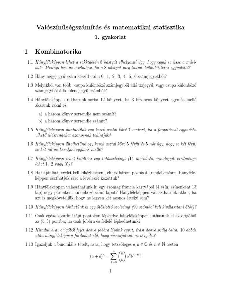 Kombinatorika | PDF