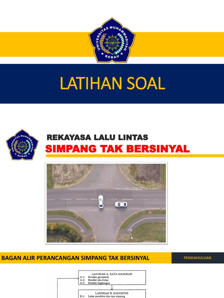 Latihan Soal Simpang Tak Bersinyal PDF | PDF