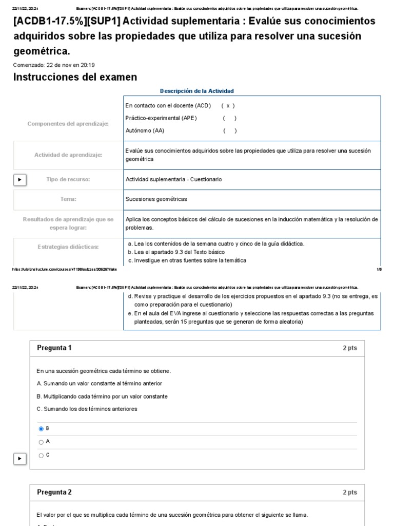 Examen - (ACDB1-17.5%) (SUP1) Actividad Suplementaria - Evalúe Sus Conocimientos Adquiridos ...