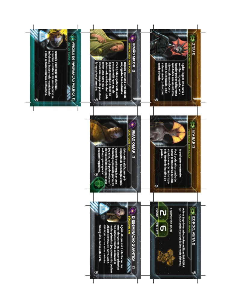 Twilight Imperium Q Codex III Cartas PT BR 205765 | Download grátis PDF ...