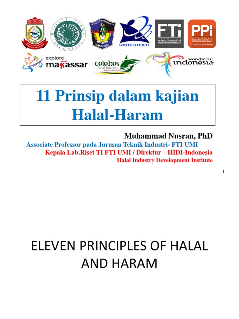 Materi 03-2020 - PRINSIP HALAL-HARAM | PDF