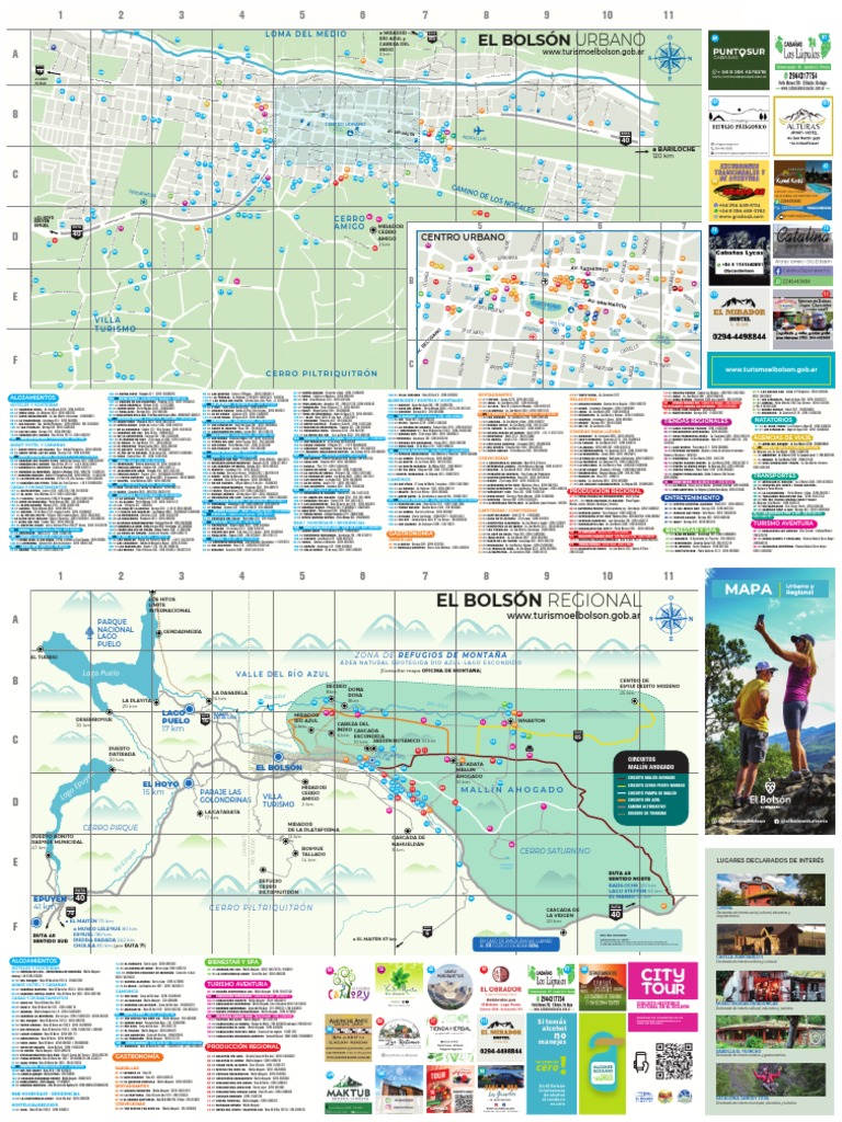 EL BOLSON Mapa URBANO y REGIONAL Verano 2023 Web PDF | PDF