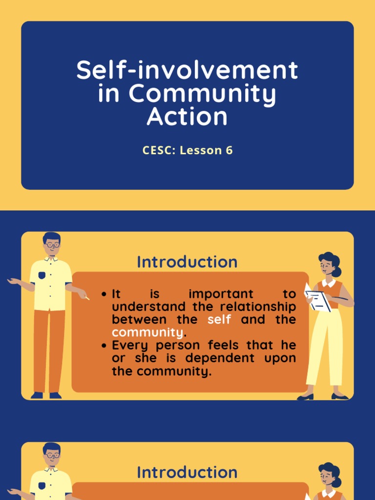 CESC Lesson 6 - Self-Involvement in Community Action | PDF | Community ...