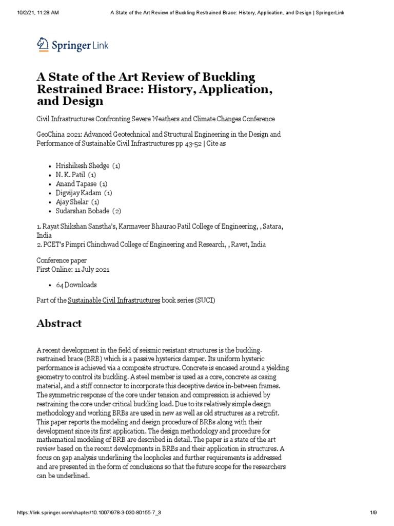 State of Art BRB 2021 PDF | PDF | Civil Engineering | Structural ...