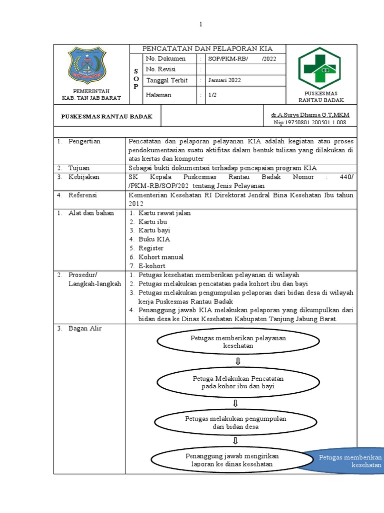 Sop Pencatatan Dan Pelaporan-1 | PDF