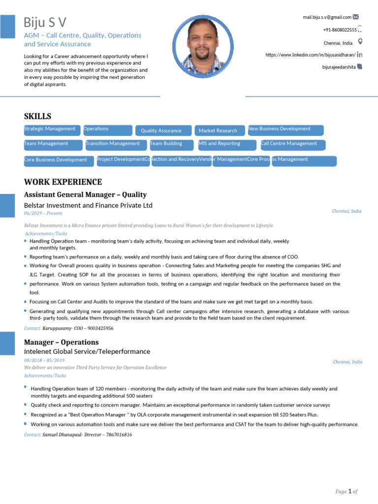 Biju Resume | Download Free PDF | Economies | Business Process