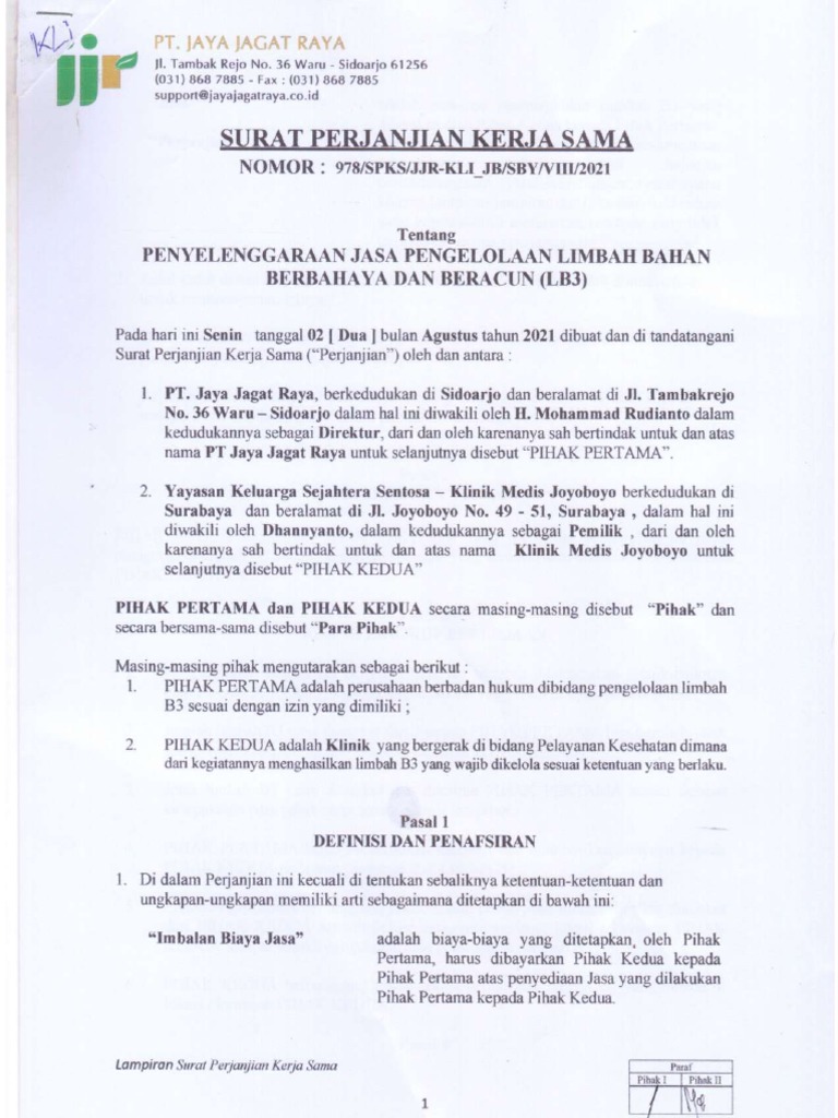 Mou Limbah 2021 Compressed Pdf