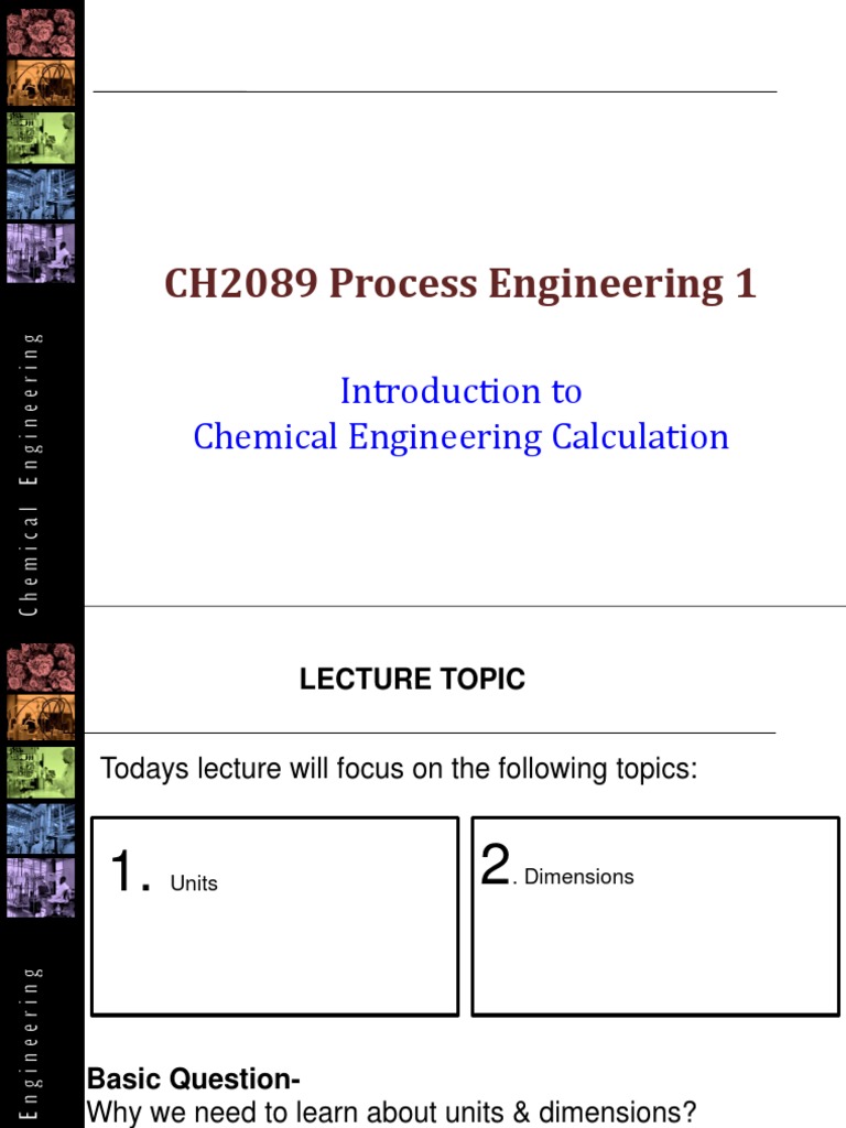L2-Introduction To Chemical Engineering Calculation - Jan23 PDF | PDF ...