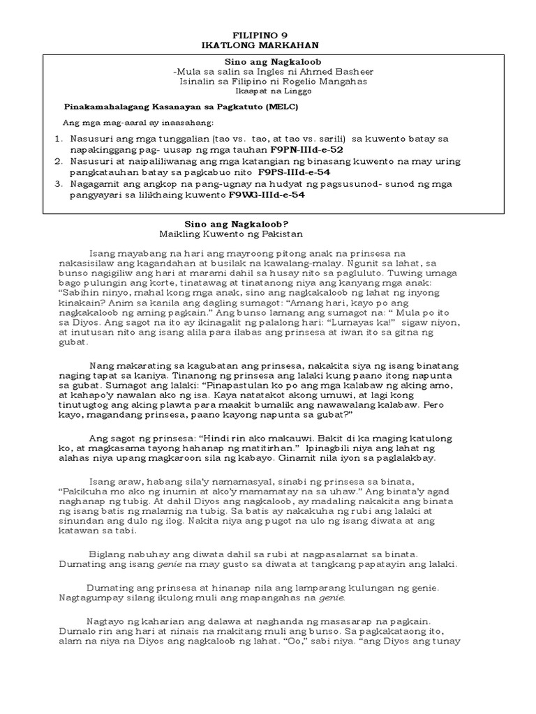 FIL G9 Q3 AS Week 4 | PDF