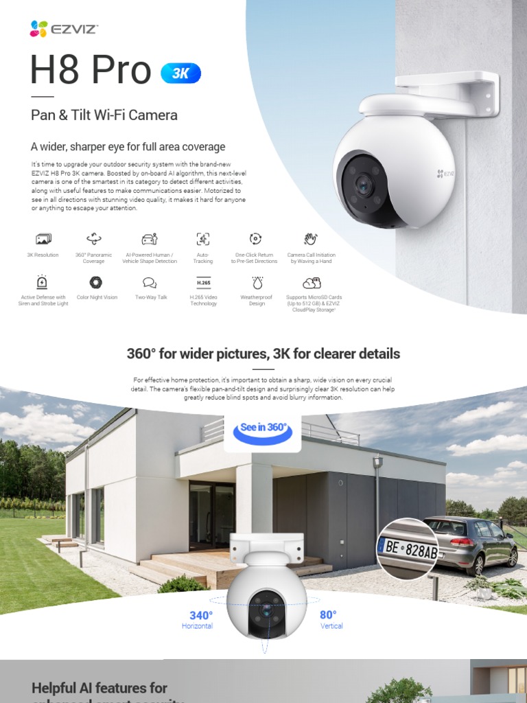 H8 Pro 3K Camera: 360° Panoramic Coverage & AI Detection | PDF | Ieee ...