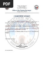 Barangay Endorsement Letter | PDF