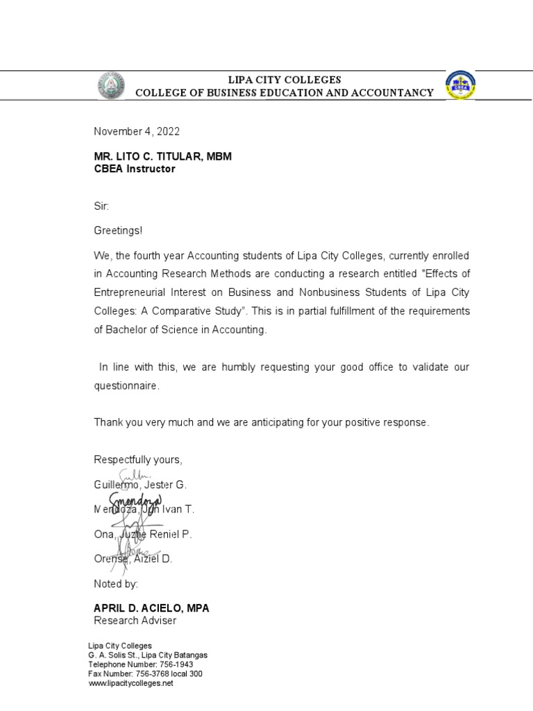 Group 3 - Letter | Download Free PDF | Service Industries