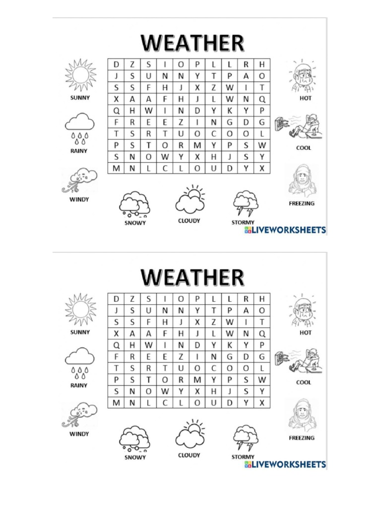 Weather Wordsearch | PDF