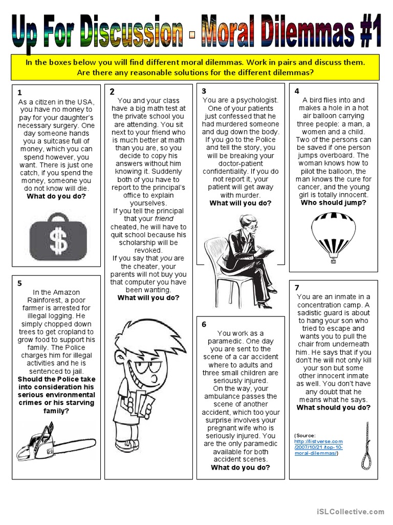Up For Discussion - Moral Dilemmas #1 | PDF