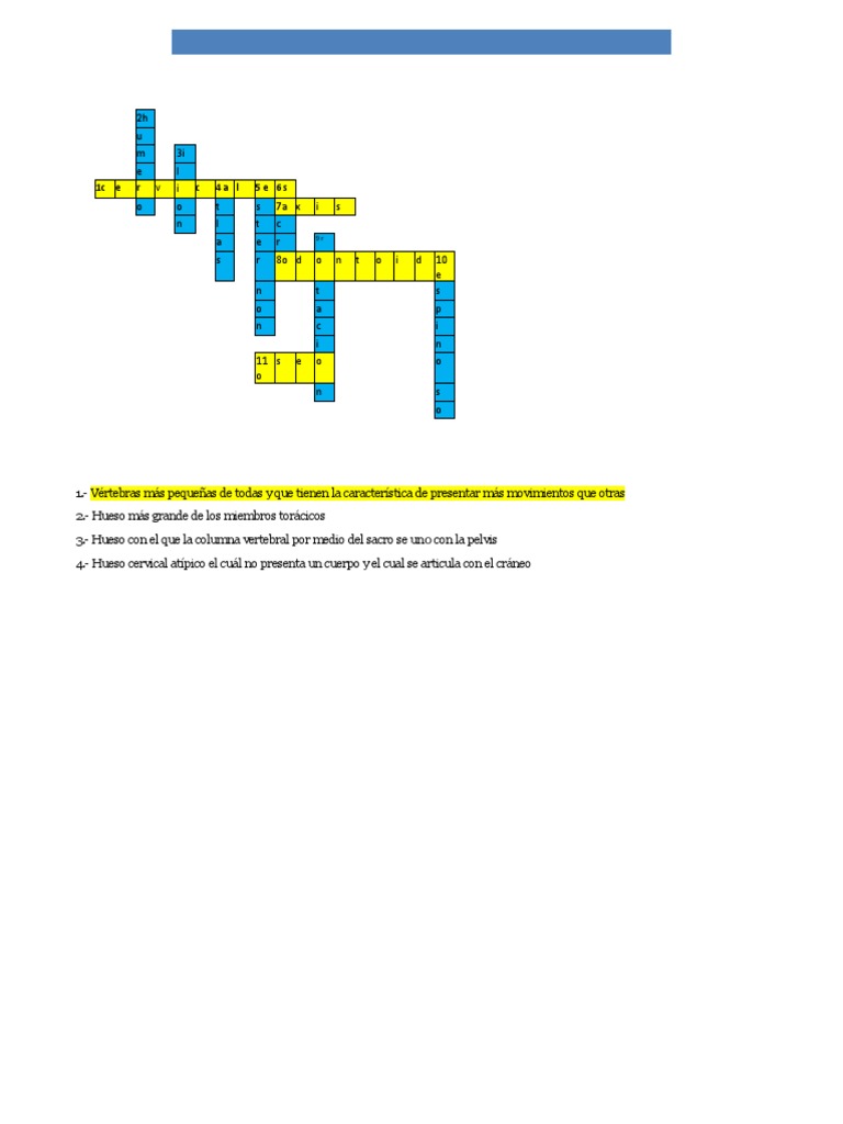 Tarea Semana 6 Crucigrama | PDF