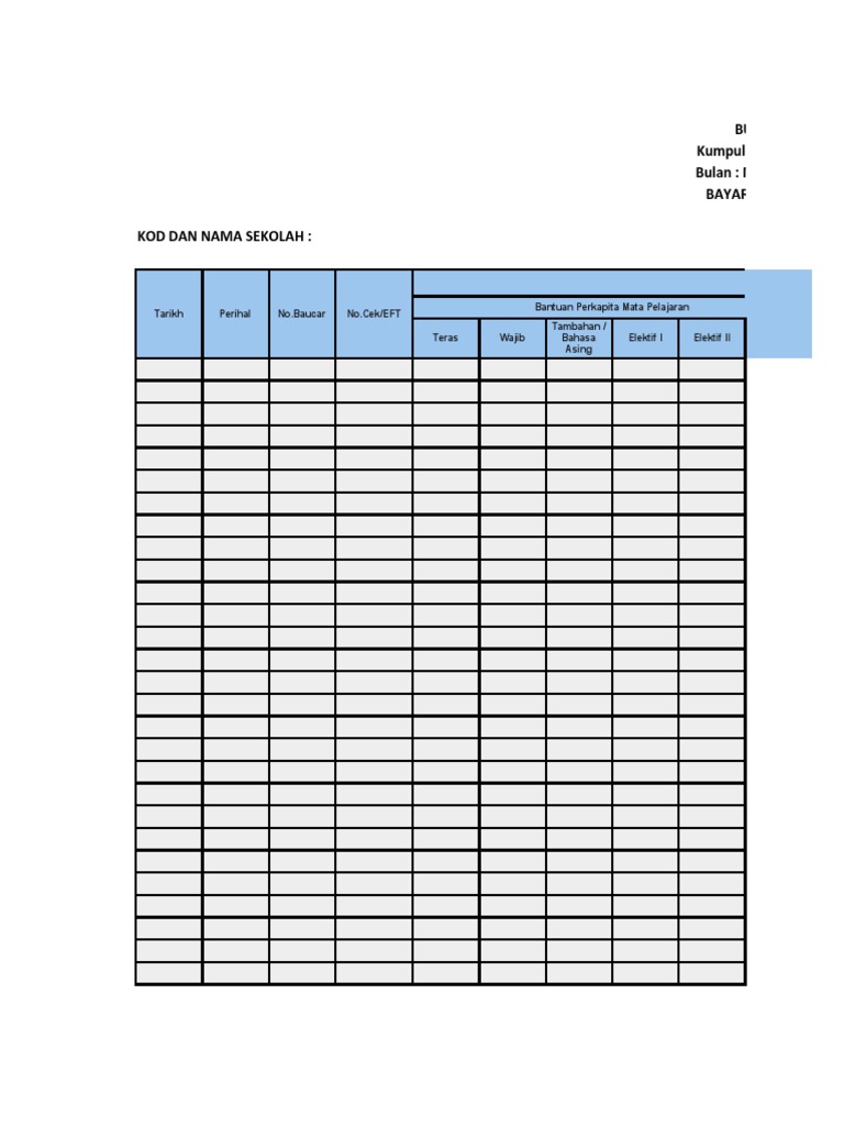 Buku Tunai Perubahan Spk1 2021 (Manual) | PDF