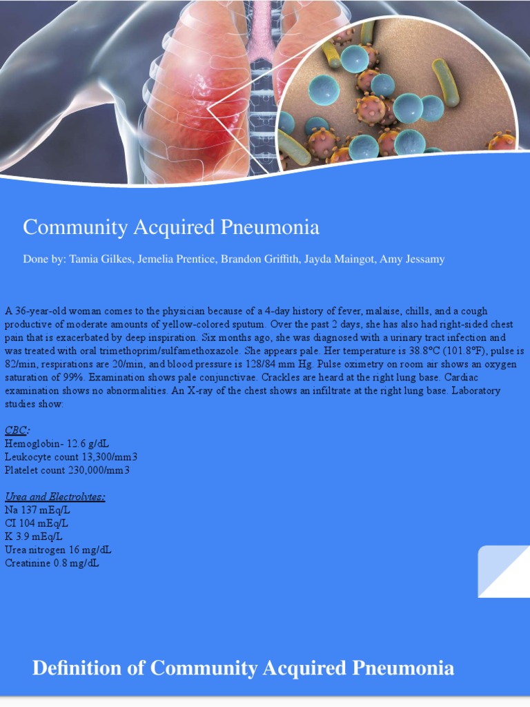 Community Acquired Pneumonia | PDF | Pneumonia | Sepsis