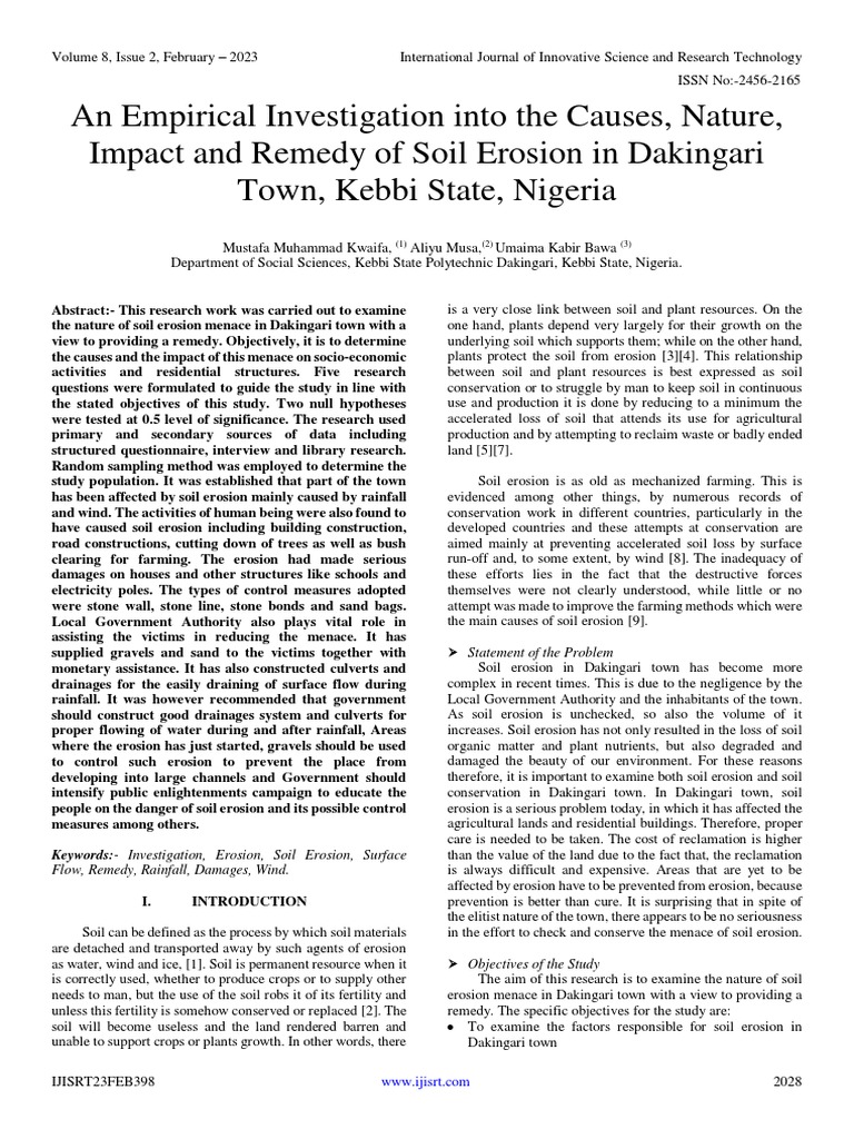 An Empirical Investigation Into The Causes, Nature, Impact and Remedy ...