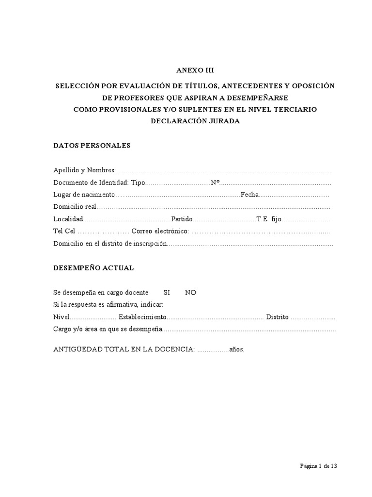 Anexo Iii | PDF | Maestros