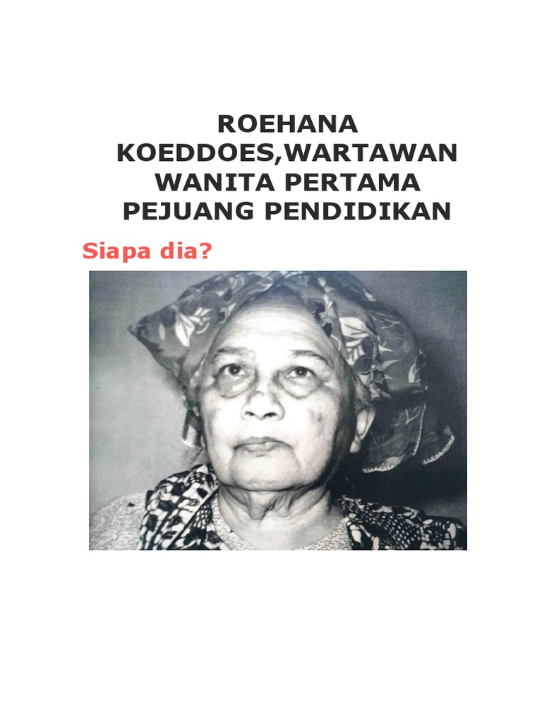 Tugas Sejarah Rohana Kuddus | PDF