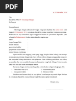 Surat Lamaran Kerja | PDF | Karier & Perkembangan | Bisnis