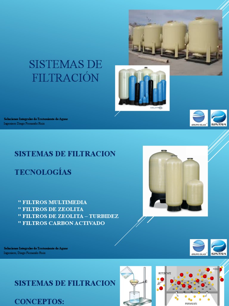 Sistemas de Filtración de Agua | PDF | Filtración | Tratamiento de ...