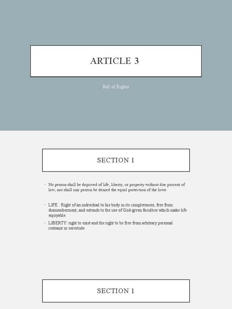 Article 3 - Bill of Rights | PDF | Search Warrant | Search And Seizure
