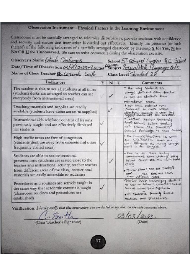 Physical Factors in The Learning Environment Report | PDF | Teachers ...
