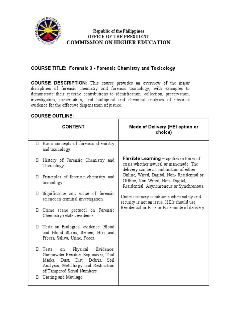 Forensic Chemistry And Toxicology Pdf Forensic Science Chemistry