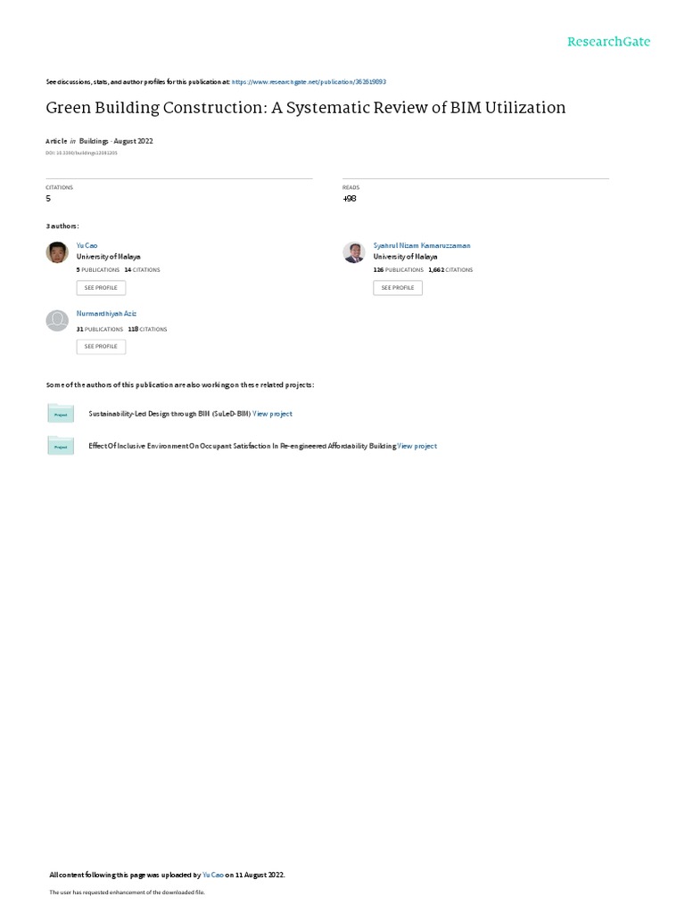 Buildings 12 01205 v2 PDF | PDF | Building Information Modeling ...