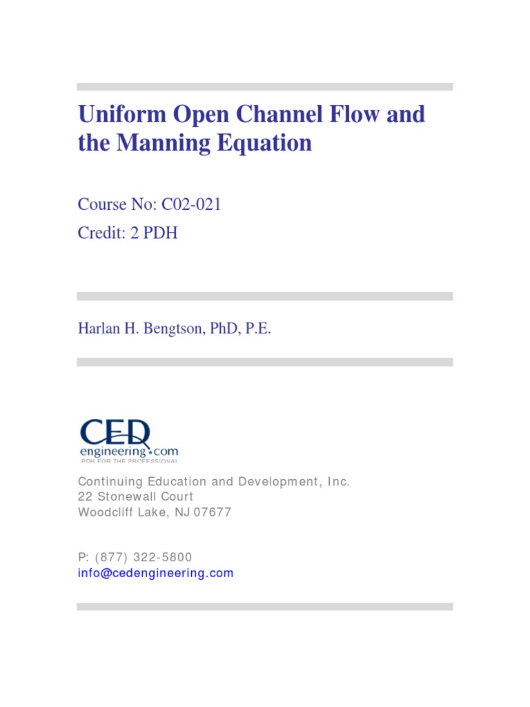 Uniform Open Channel Flow-R1 | PDF | Fluid Dynamics | Reynolds Number