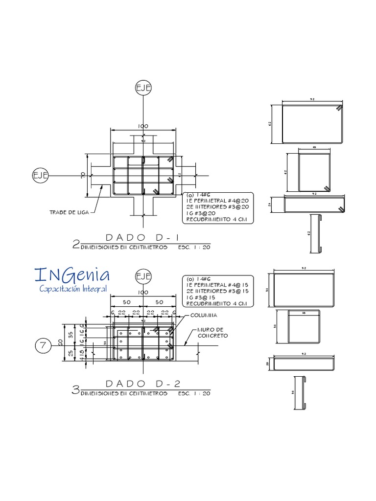 1.INGenia - Cimentación DADOS | PDF