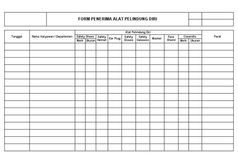 Form Serah Terima APD | PDF