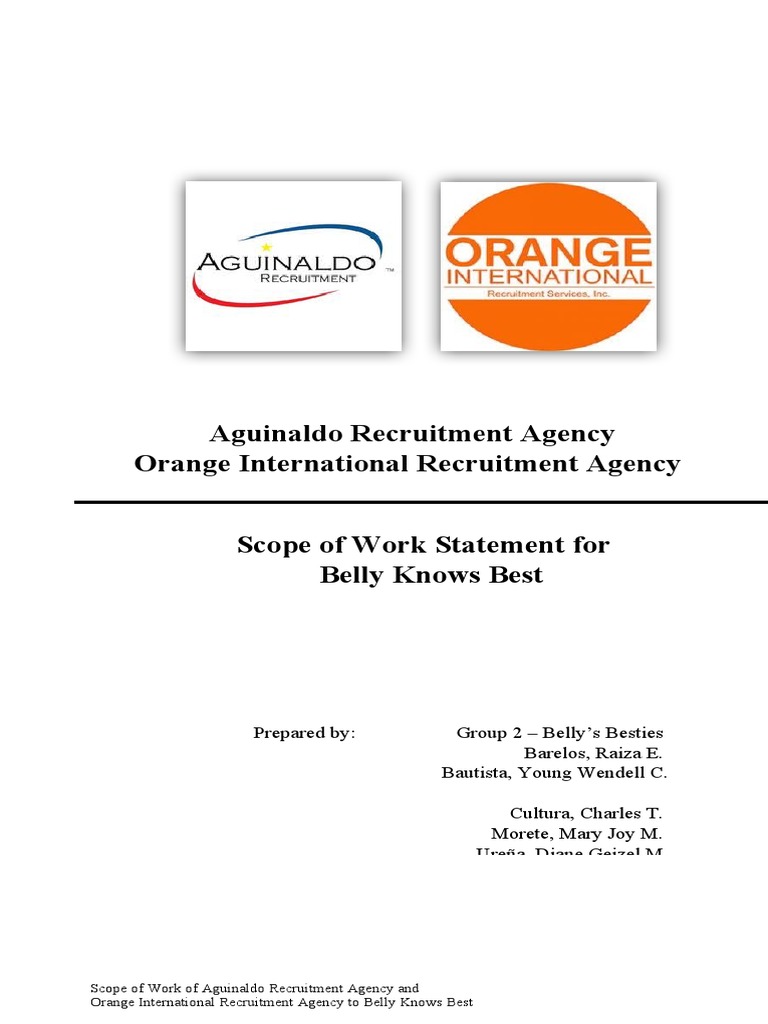 Group 2 Scope of Work | PDF | Recruitment | Employment