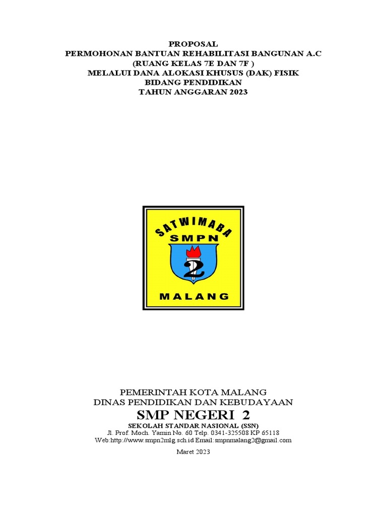 Proposal Dak Kelas 7e | PDF