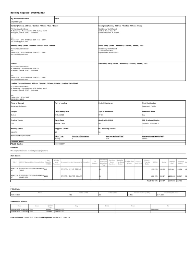 VendorPodium - Enquire Booking Request | PDF | Cargo | Transport
