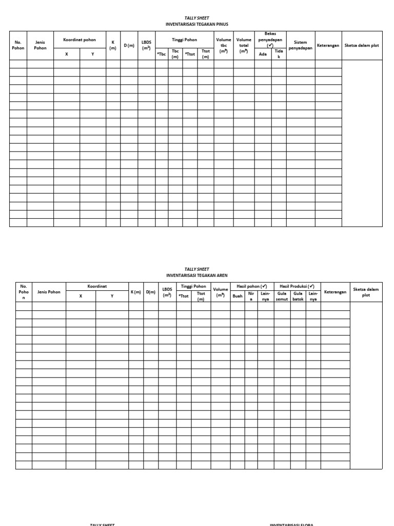 TALLY SHEET PKL | PDF